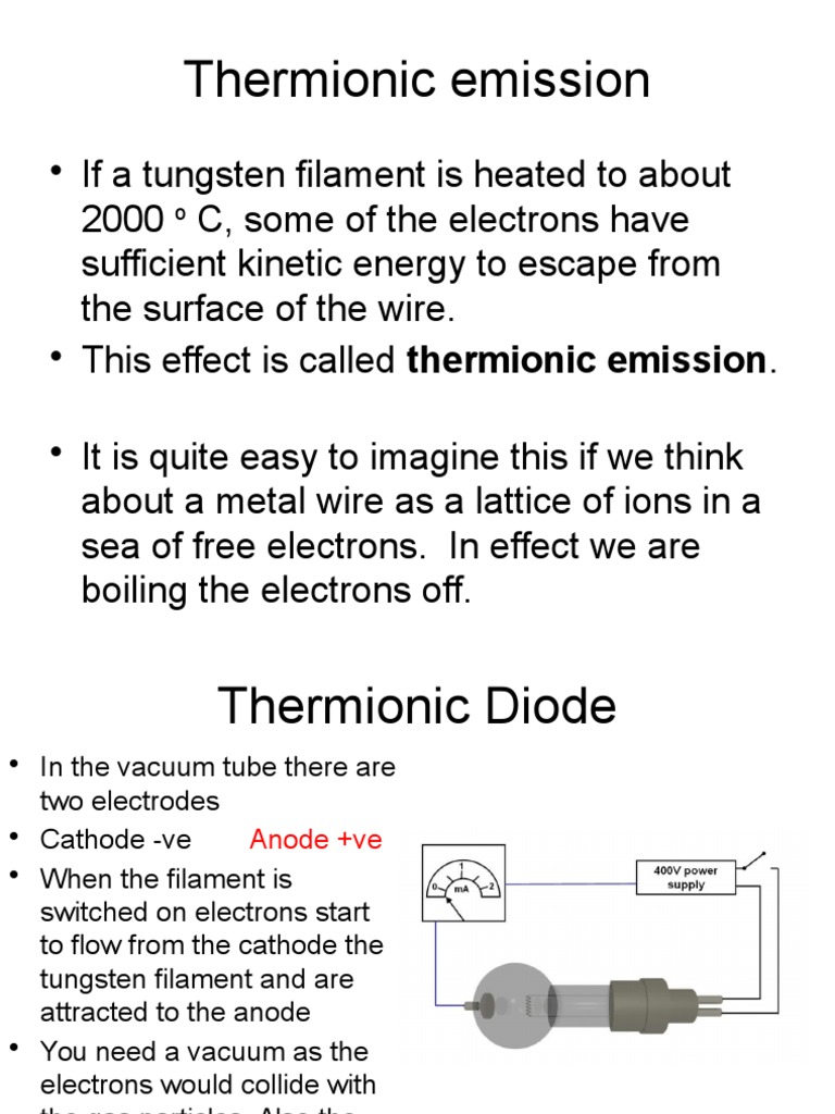 Thermionic Emission & Oscilloscopes | PDF | Vacuum Tube | Cathode
