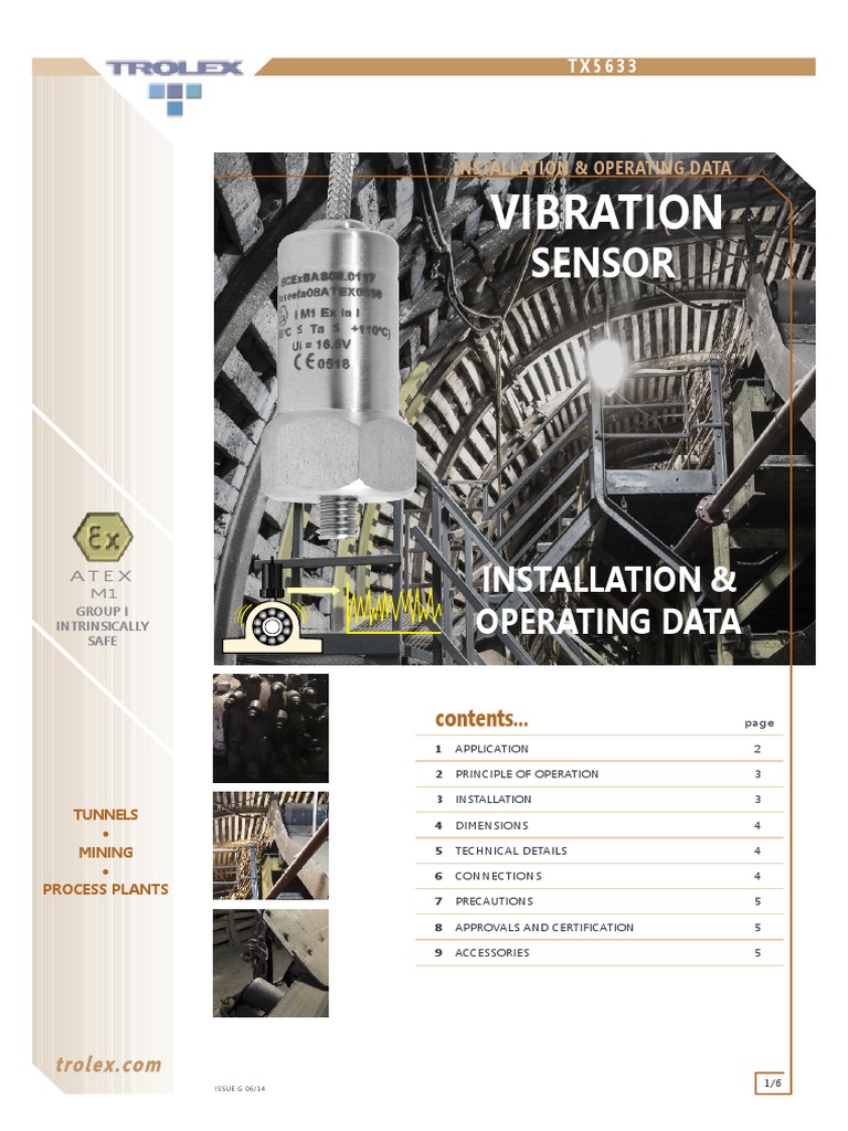 TX5633 IOD-Vibration Sensor | PDF | Cable | Recycling