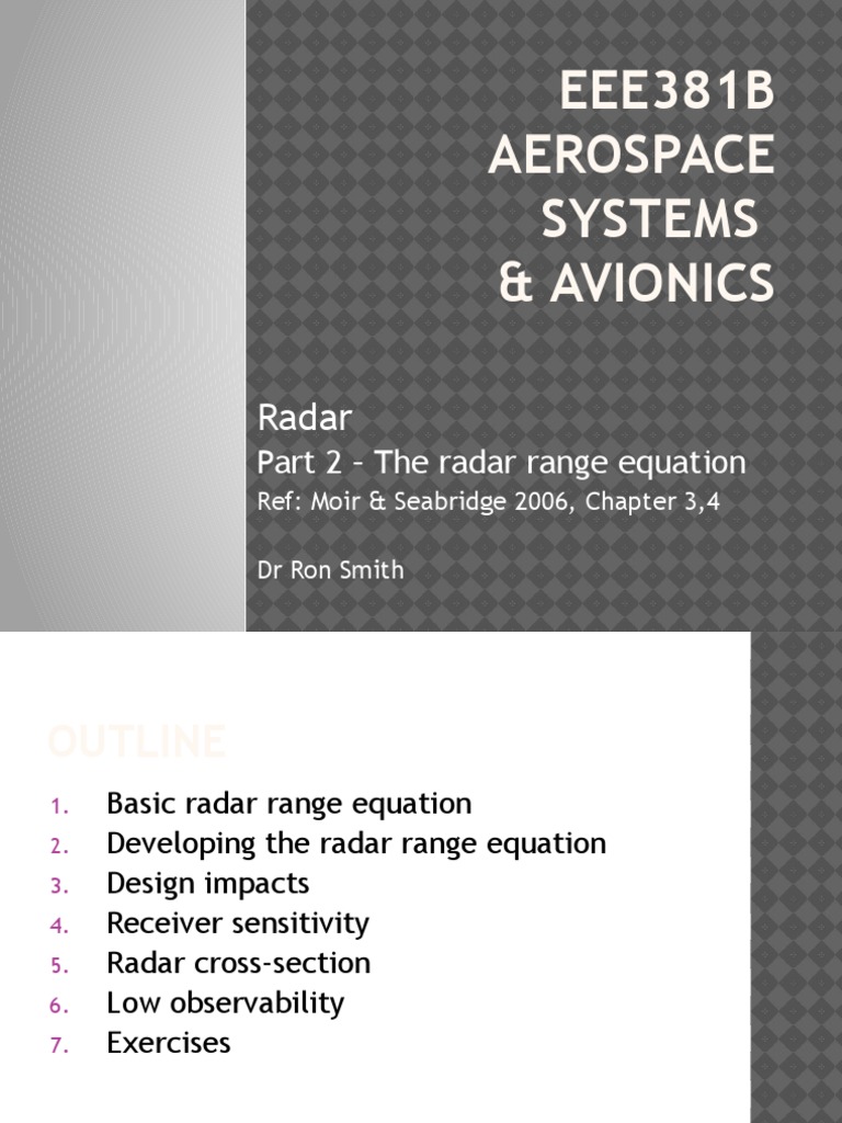 Aerospace System & Avionics | PDF | Radar | Telecommunications Engineering