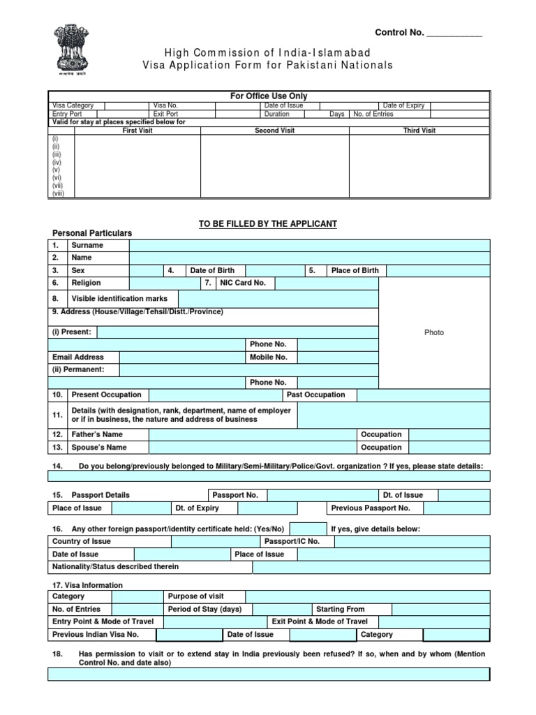 Visa Application Form India House Aldwych Travel Visa