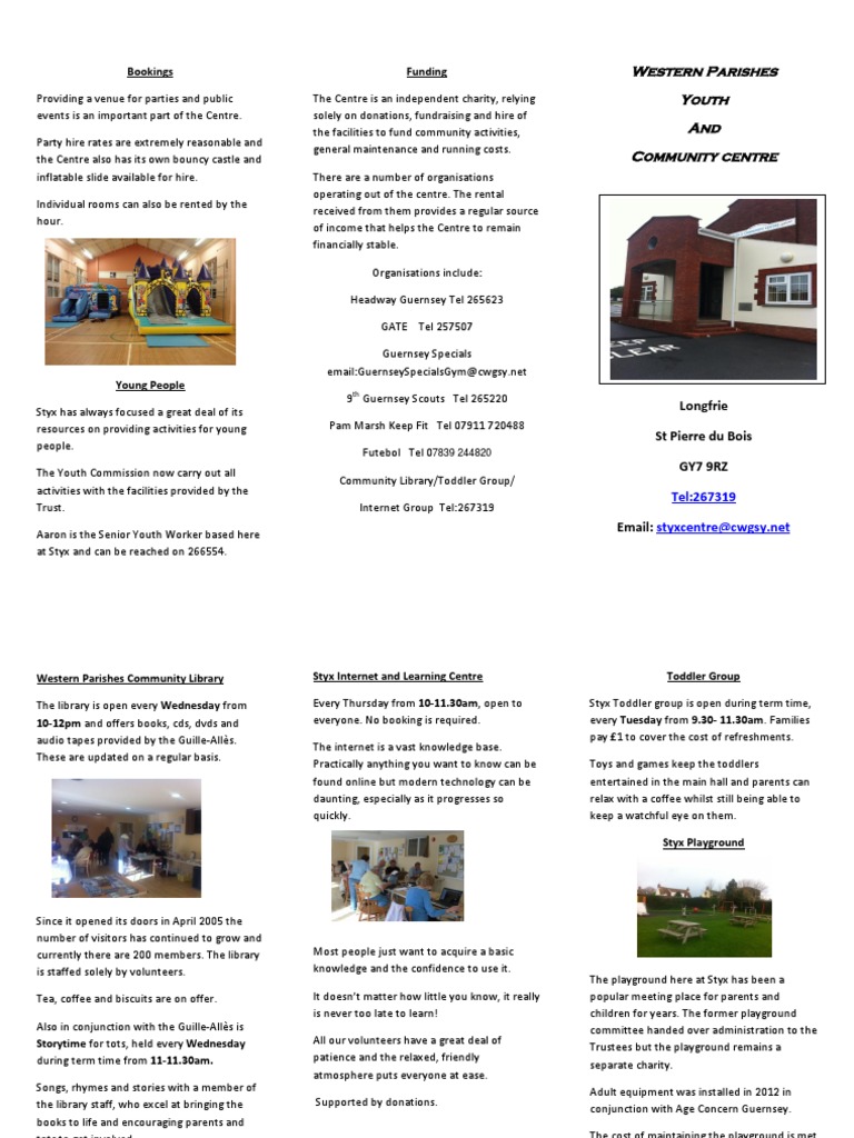 Styx Community Centre Services Overview | PDF