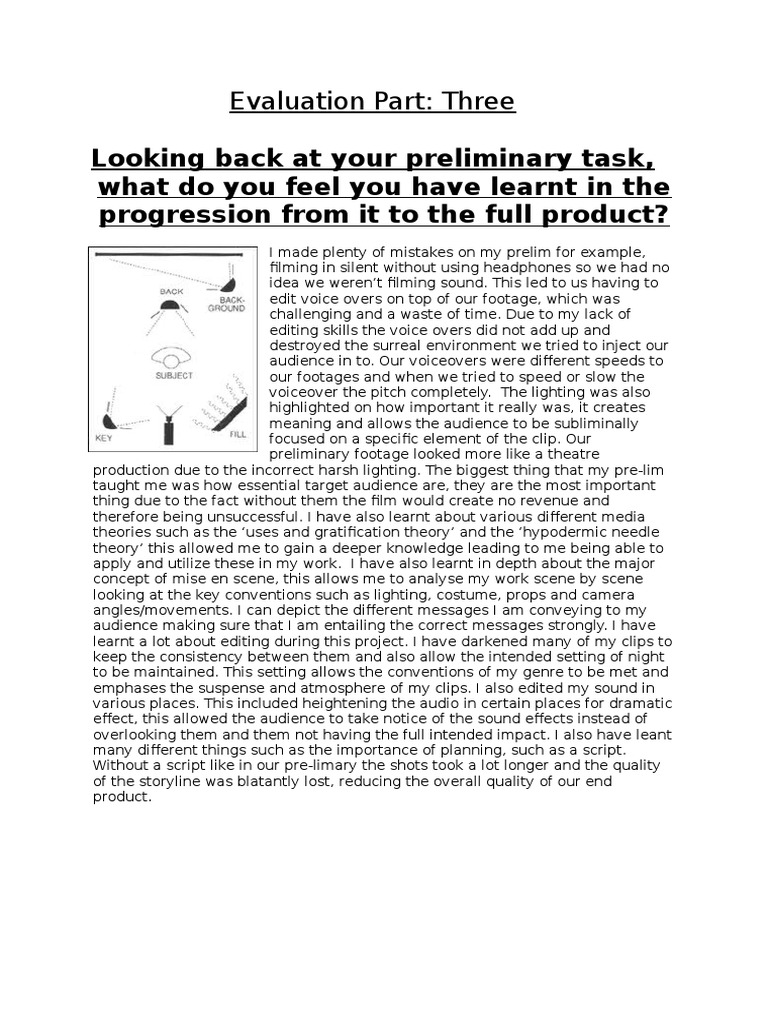 Evaluation Part Three | PDF | Communication | Leisure