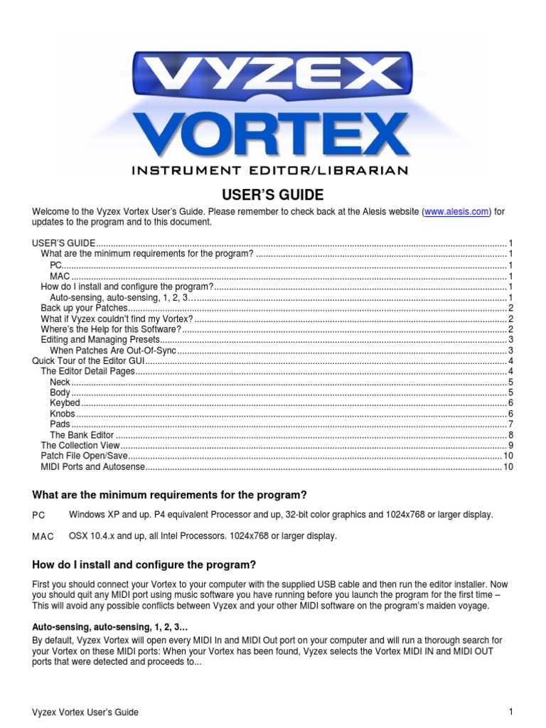 Vyzex Vortex User S Guide | PDF | Device Driver | Microsoft Windows