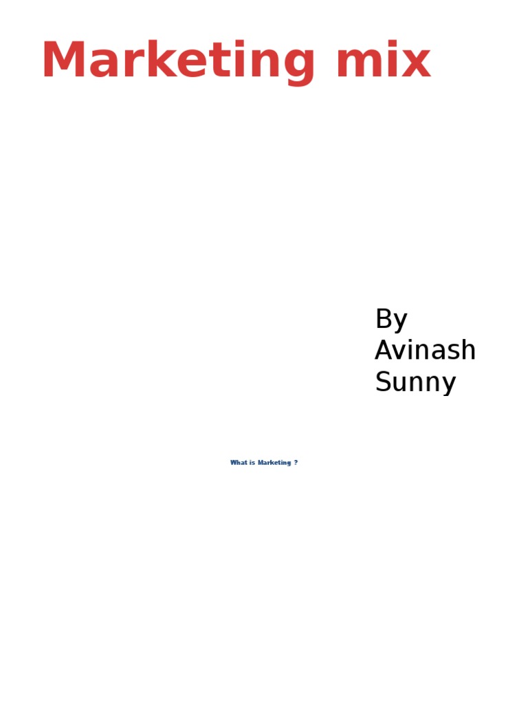 Understanding the Marketing Mix: A Comprehensive Guide to the 4Ps of ...