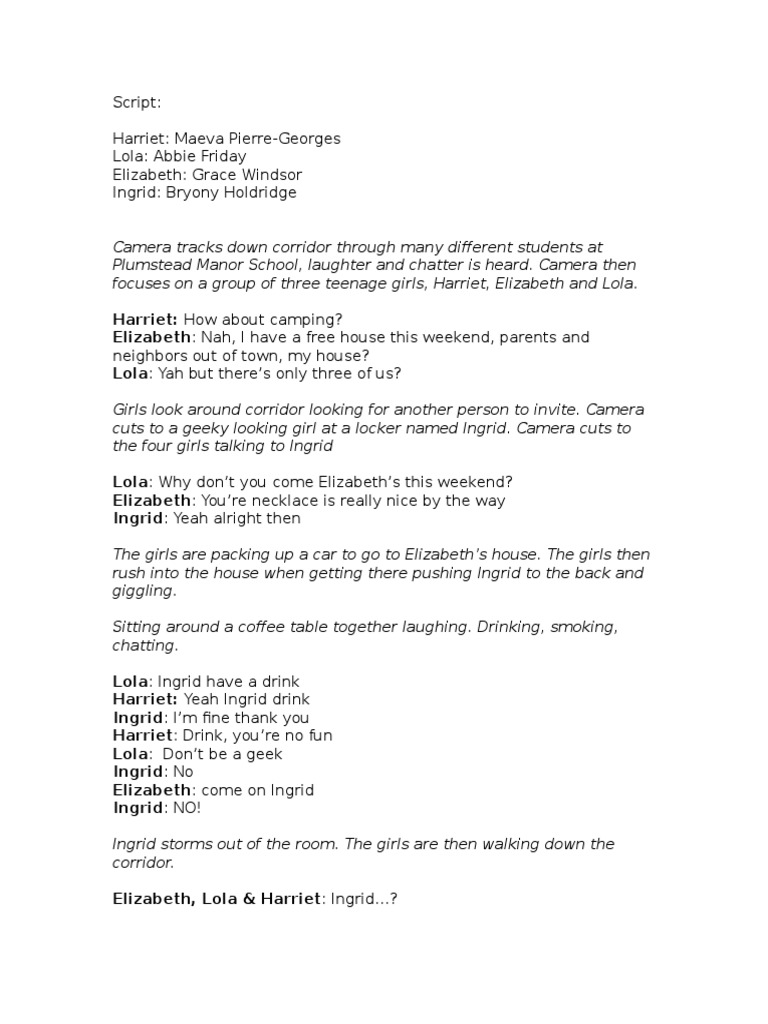 Script For Horror Trailer | PDF