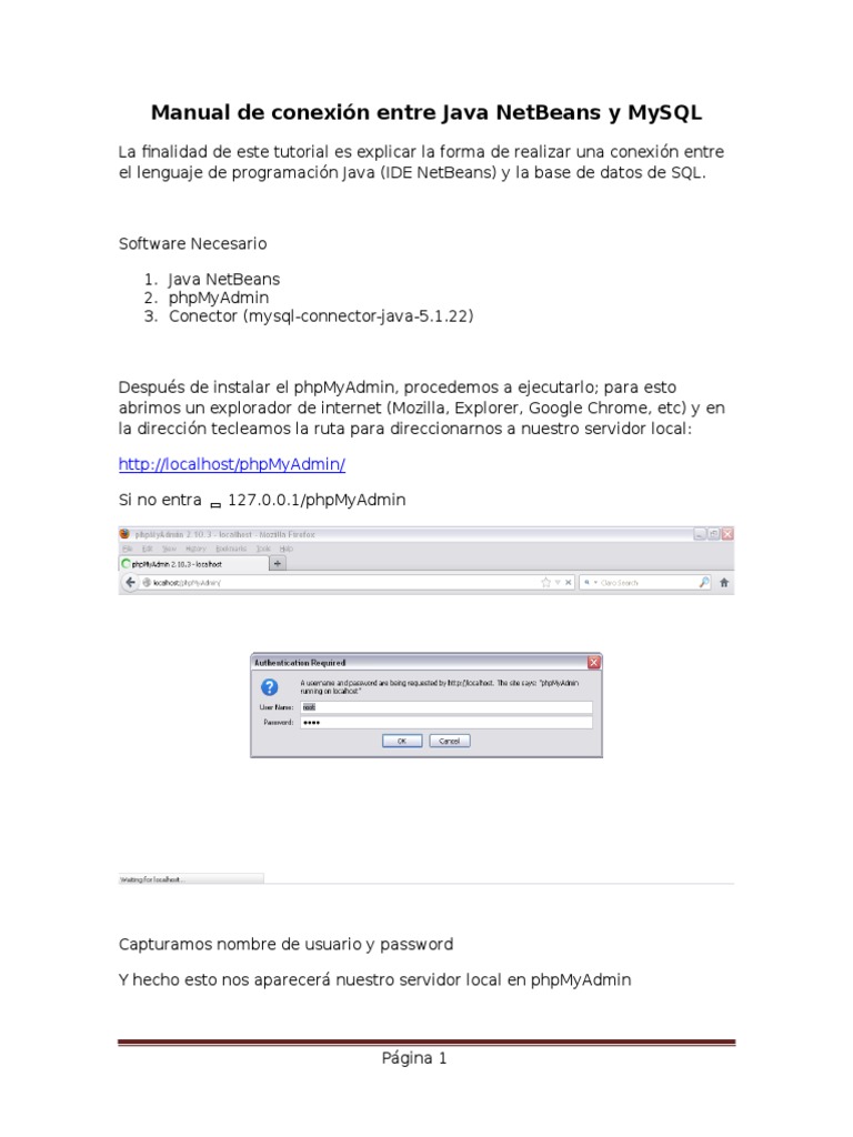 Manual de Conexión Entre Java NetBeans y MySQL | PDF | Informática