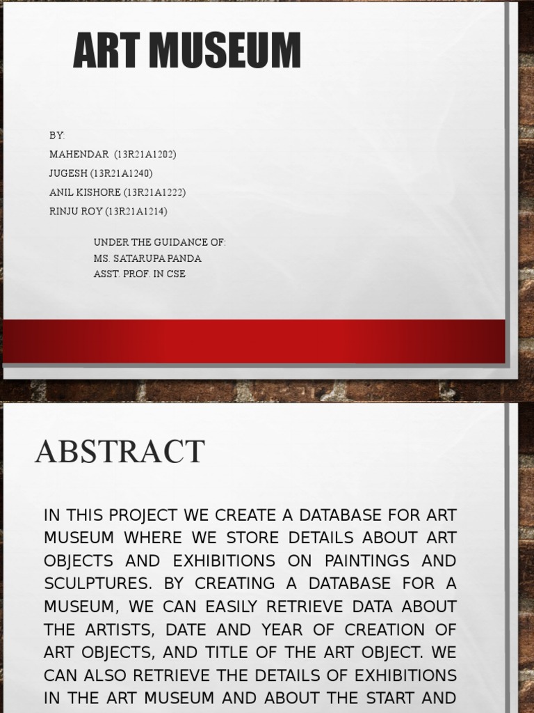 On Art Museum | PDF | Databases | Information Retrieval
