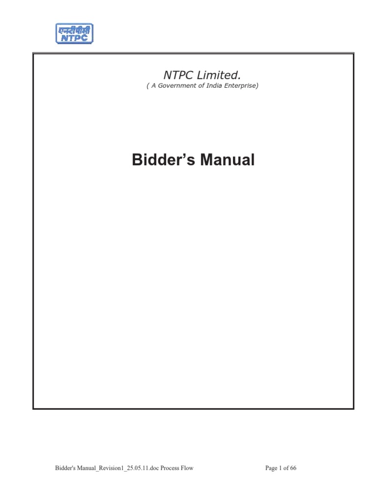 Bidder Manual 1 | PDF