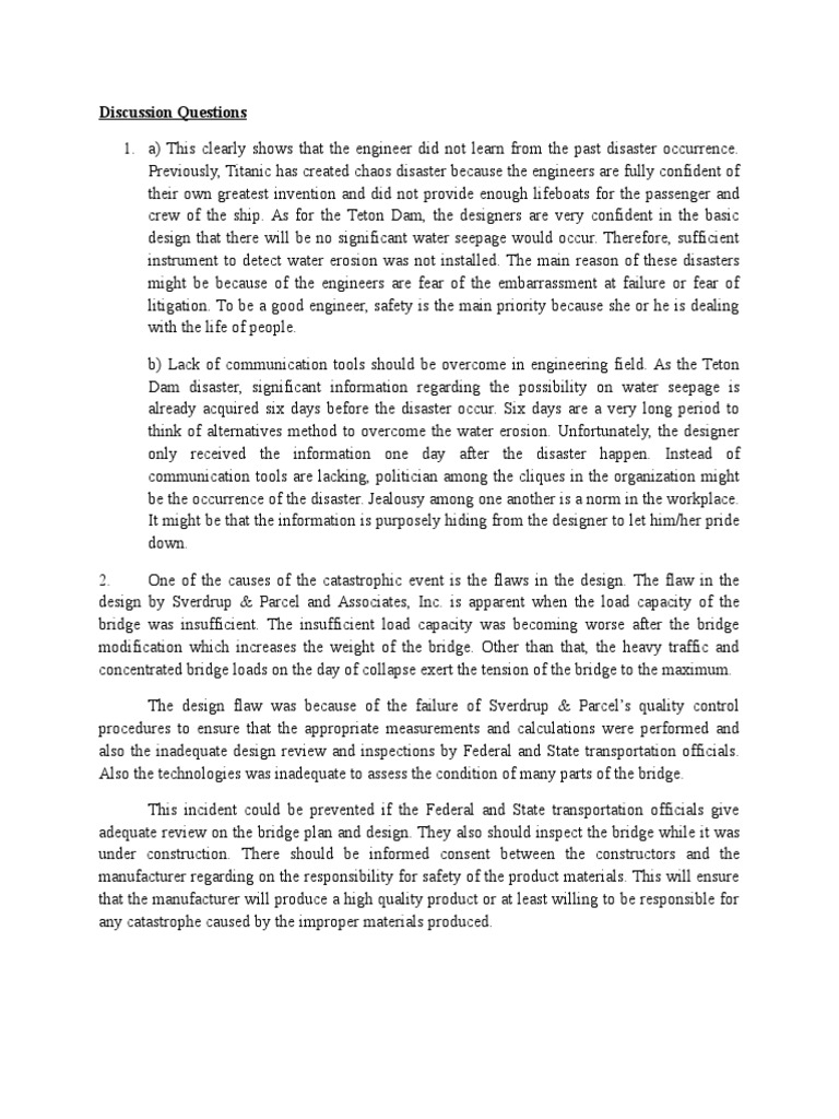 Engineering Ethics Assignment 1-I5 | PDF | Rms Titanic | Dam