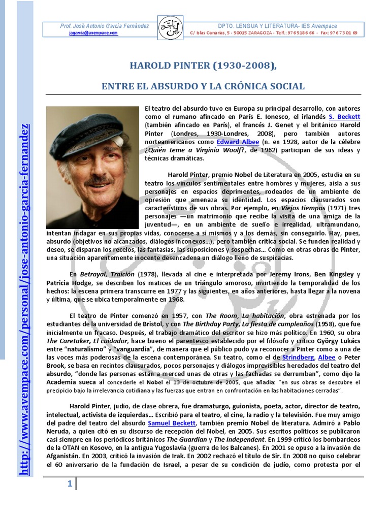 Harold Pinter | PDF