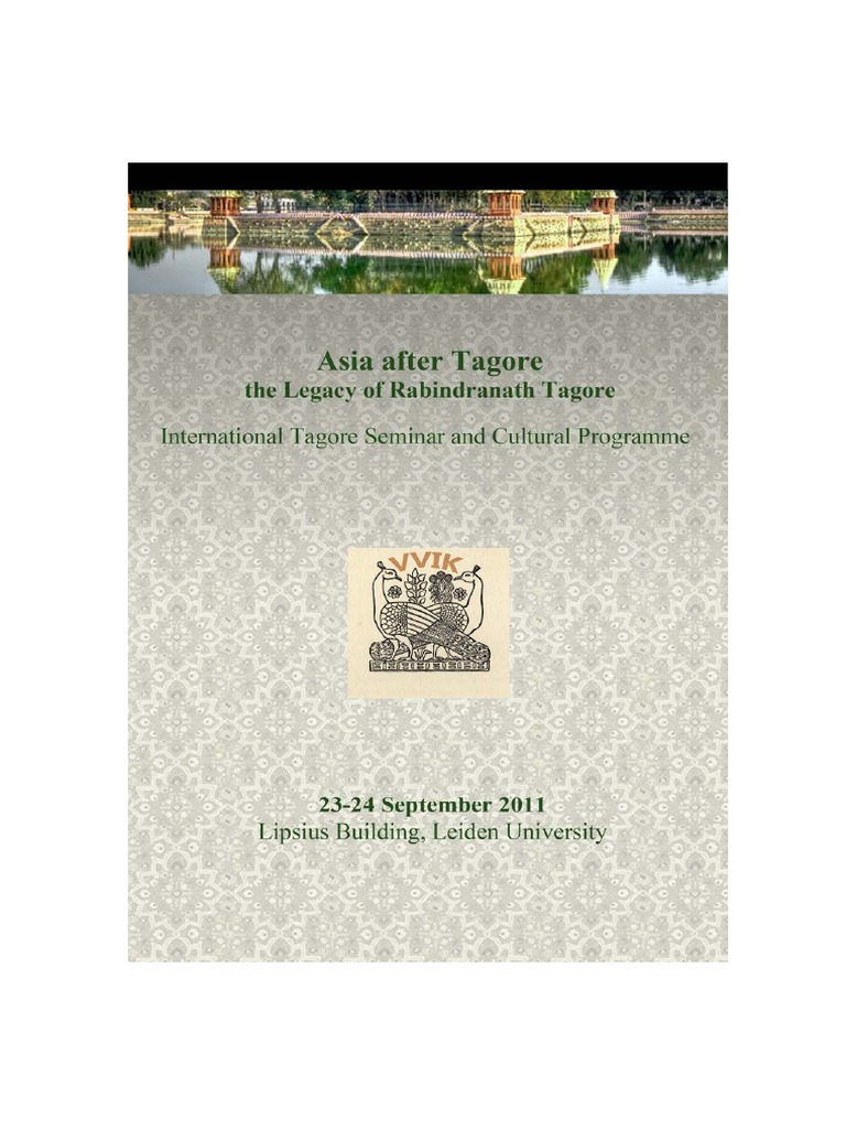 Tagore Vvik Seminar Brochure A4 DD 110919 | PDF | Rabindranath Tagore ...