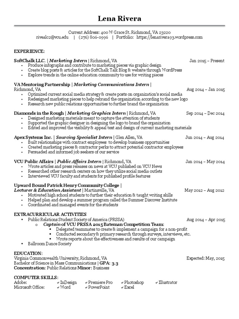 Lena Rivea's Graduating Resume | PDF | Social Media | Popular Culture ...