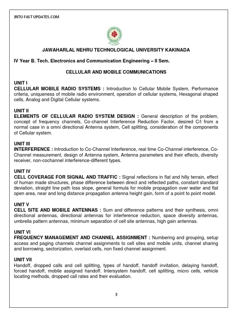 ECE 4-2 Syllabus | Download Free PDF | Vhdl | Cellular Network