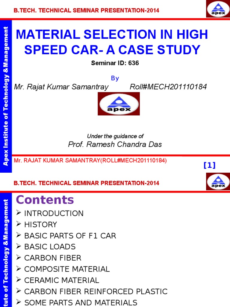 Material Selection for High-Speed Cars | PDF | Composite Material ...
