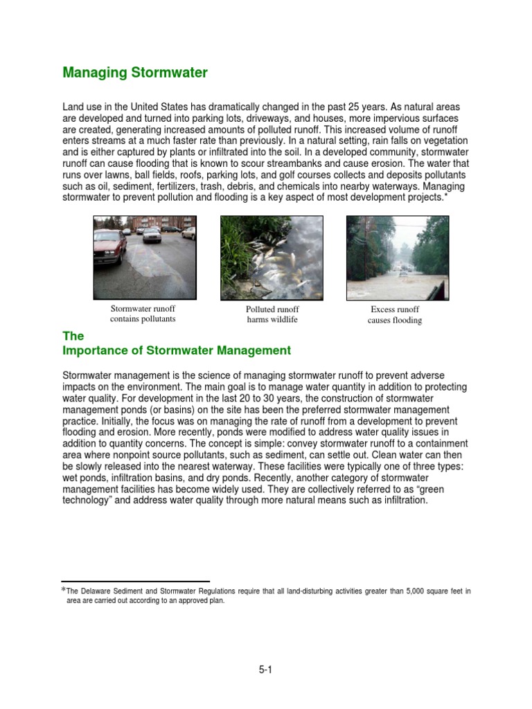 Managing Stormwater: The Importance of Stormwater Management | PDF ...