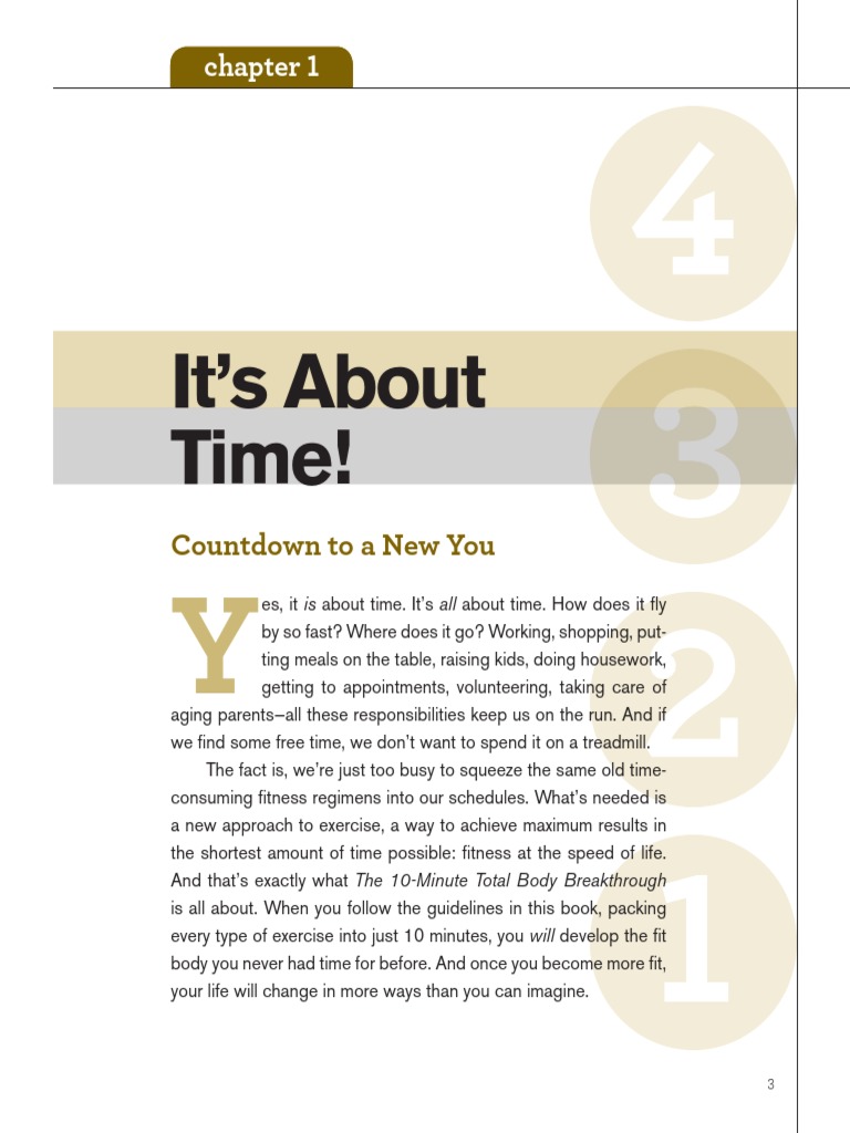 It's About Time!: Countdown To A New You | PDF | Physical Fitness | Dieting