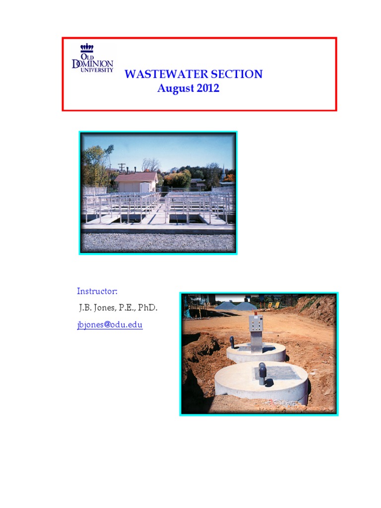 Waste Water Section Aug 2012 | PDF | Sewage Treatment | Wastewater