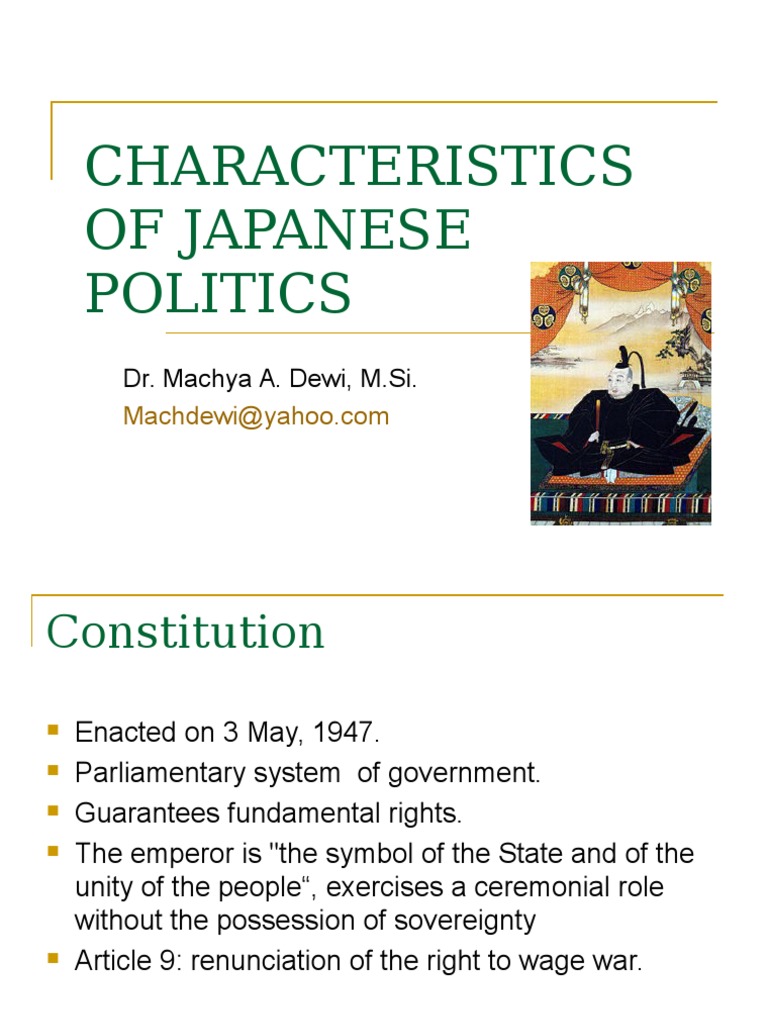 Characteristics of Japanese Politics | PDF | Accountability | Elections
