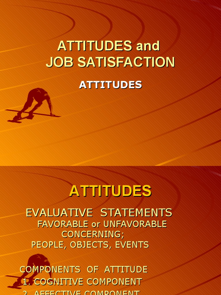 1 ATTITUDES and J-Satisfaction | Download Free PDF | Attitude ...
