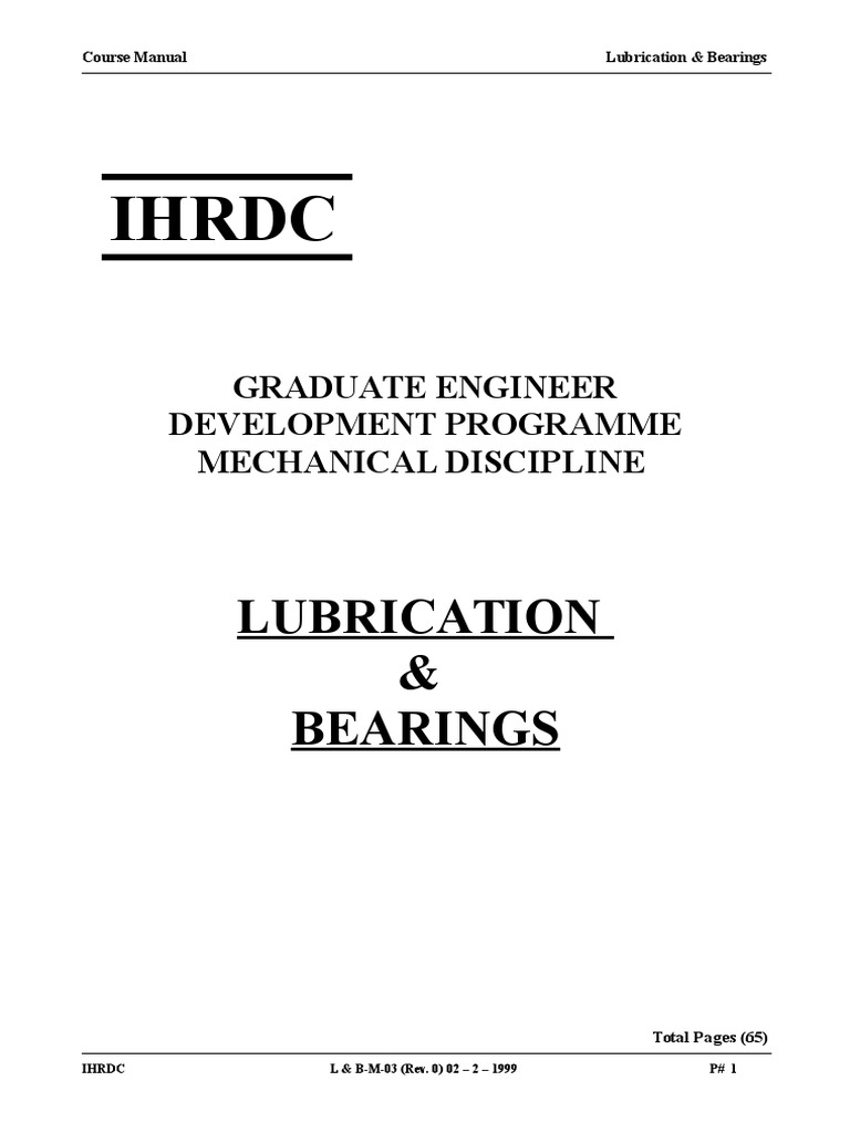 Lubrication and Bearing Module. | PDF | Bearing (Mechanical) | Friction