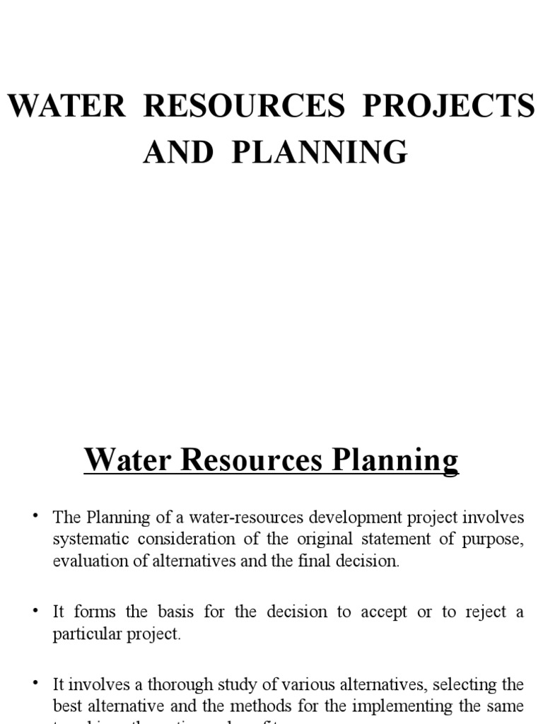 2 Water Resources Projects and Planning | PDF