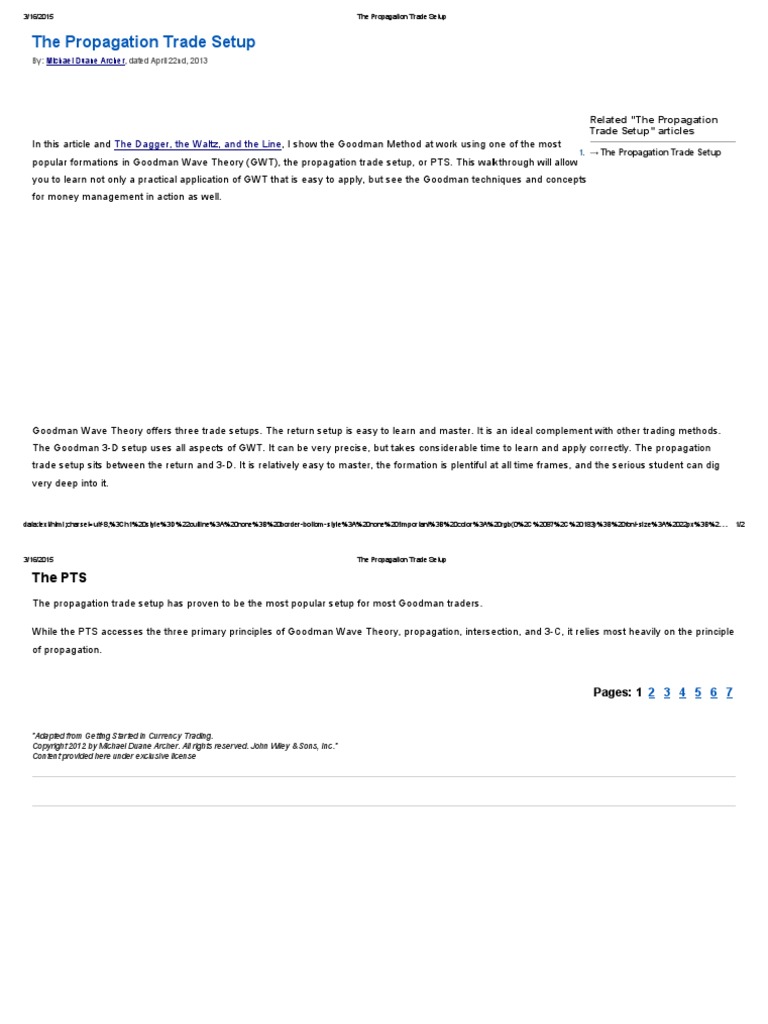 1the Propagation Trade Setup | PDF | Business