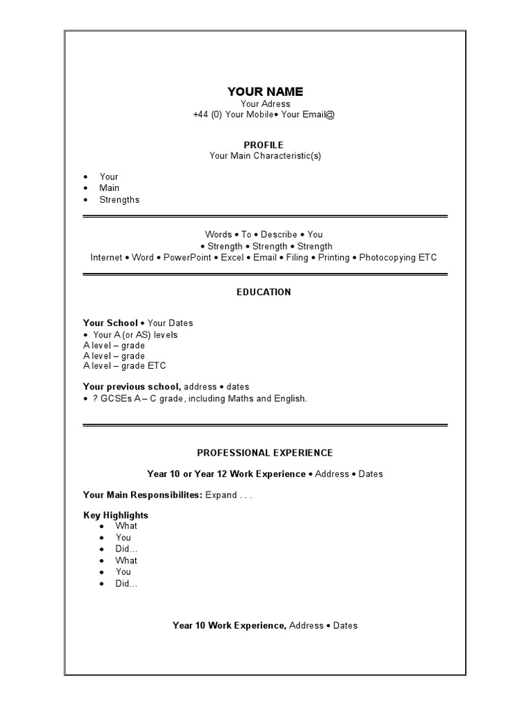 CV Proforma | PDF | Business | Language Arts & Discipline