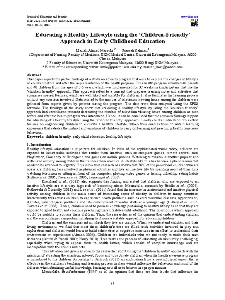 Child Friendly Approach | PDF | Lifestyle (Sociology) | Behavior