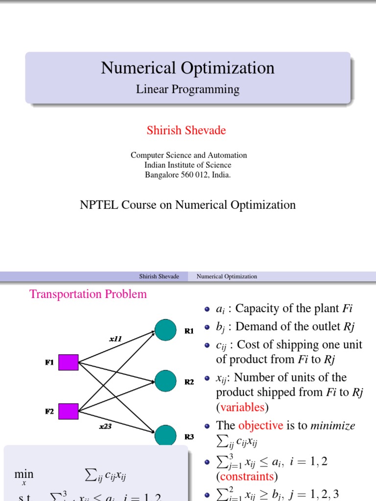 LinearProgramming I | PDF | Linear Programming | Mathematical Optimization LinearProgramming I | PDF | Linear Programming | Mathematical Optimization