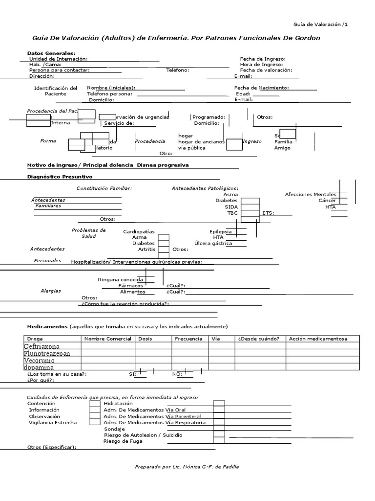Guia de Valoracion Marjory Gordon