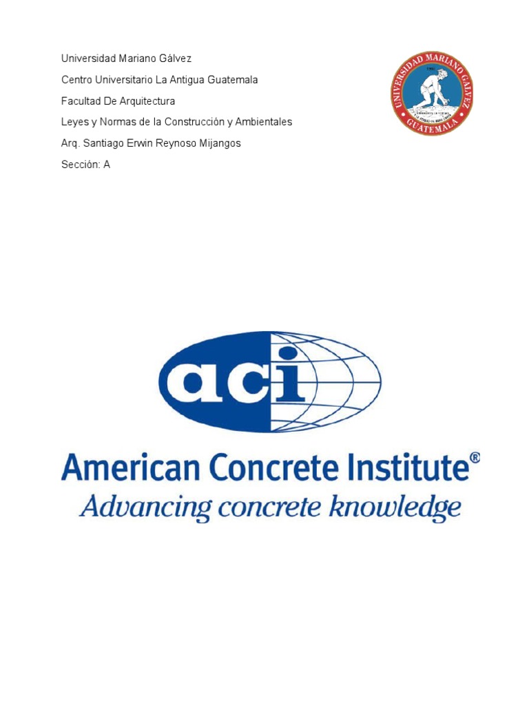 ACI | PDF | Guatemala | Hormigón