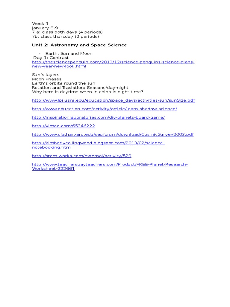 Unit 2: Astronomy and Space Science | PDF | Science & Mathematics