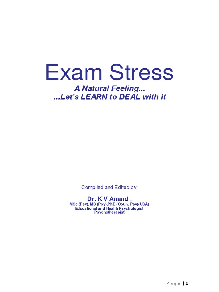 Exam Stress Tips To Help You Manage | PDF | Physical Exercise | Study ...