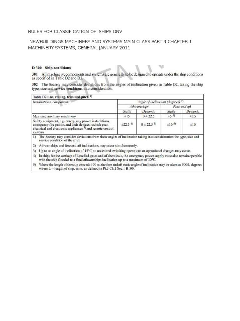 Rules For Classification of Ships DNV | PDF