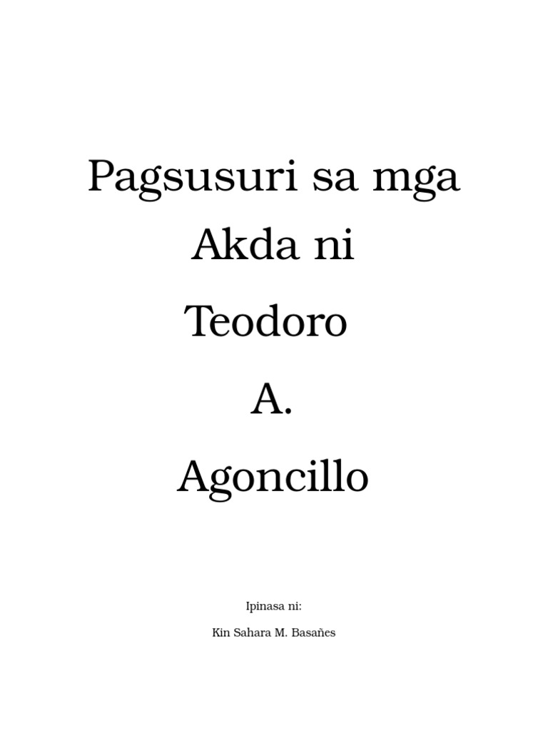 Pagsusuri Sa Mga Akda | PDF