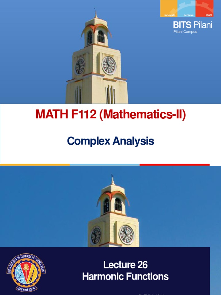MATH F112 (Mathematics-II) : Complex Analysis | PDF | Complex Analysis | Function (Mathematics)