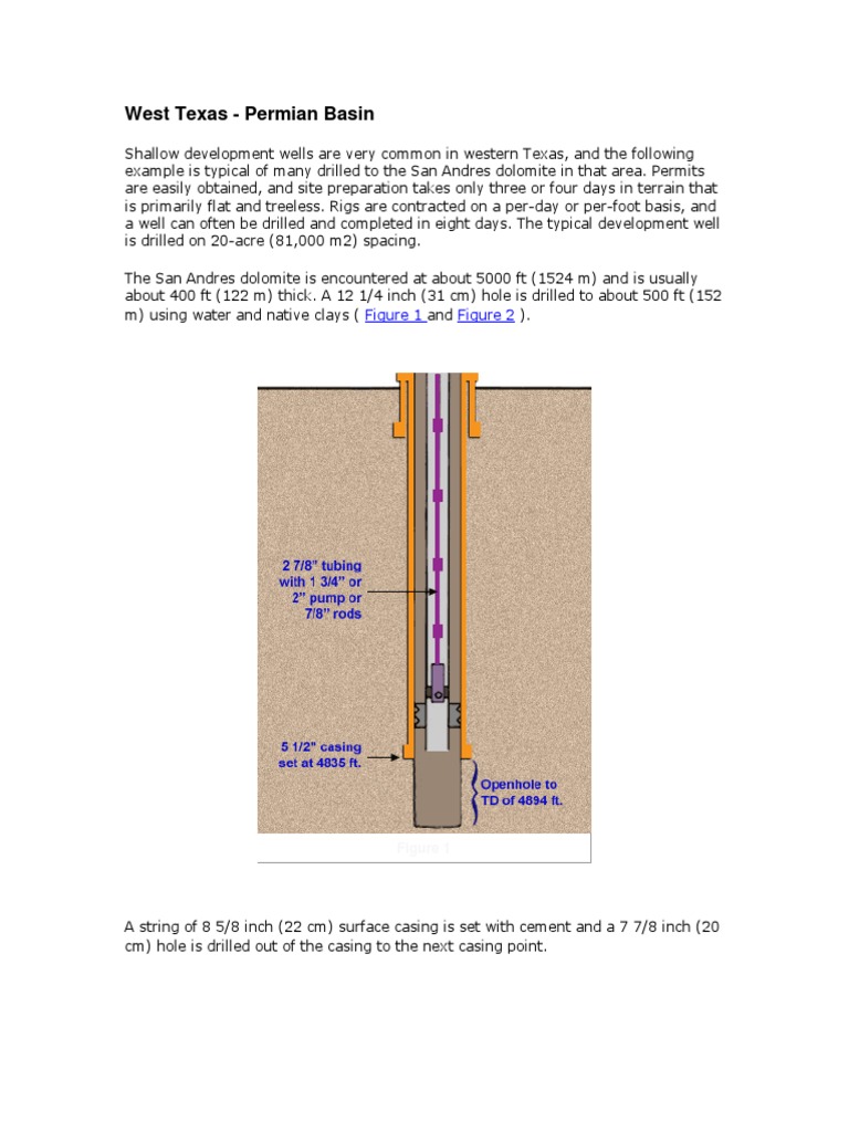 West Texas - Permian Basin | PDF | Casing (Borehole) | Oil Well
