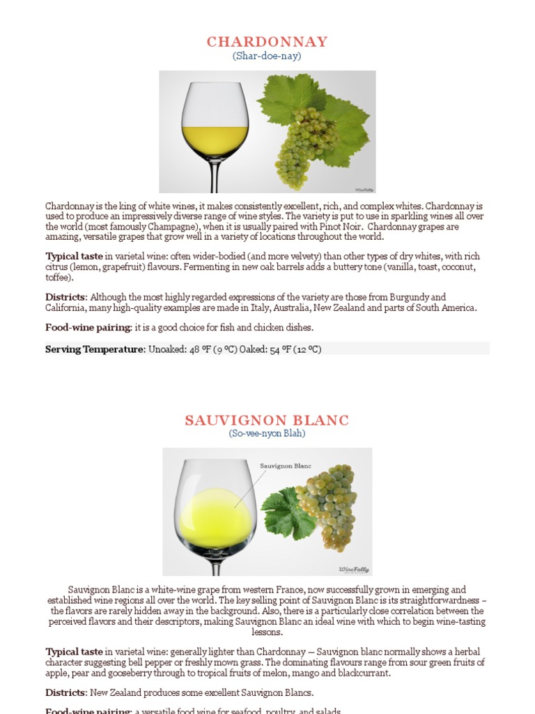 Wine Charts | PDF | Wine | Crops Originating From Europe