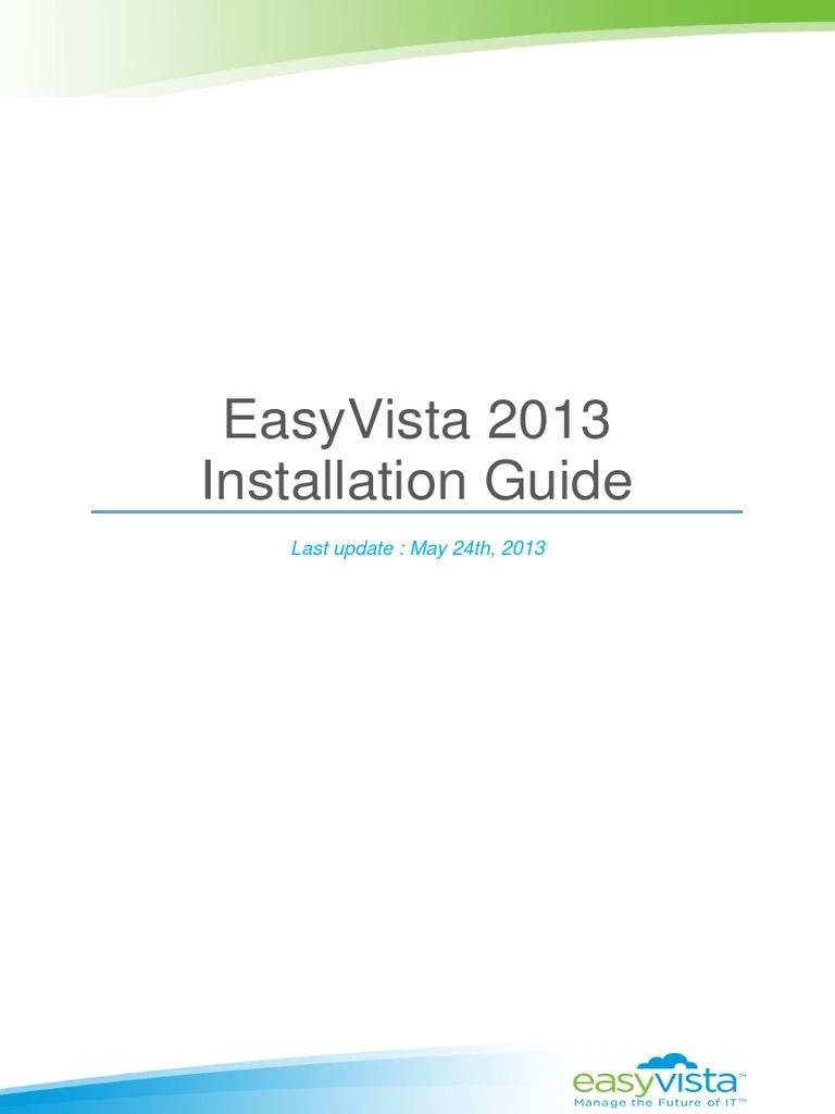 EASYVISTA 2013 Installation Guide | PDF | Internet Information Services ...