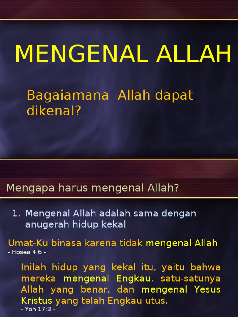 Mengenal Allah | PDF
