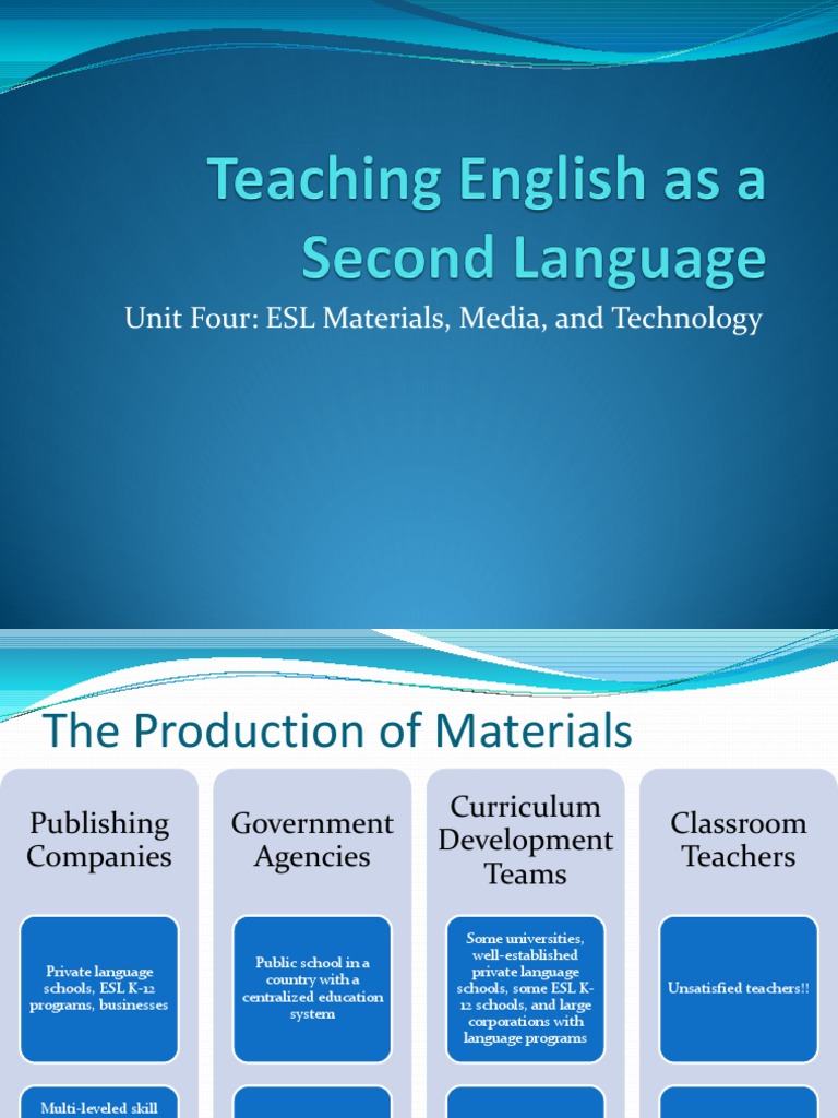 Unit Four-ESL Materials | PDF | English As A Second Or Foreign Language ...