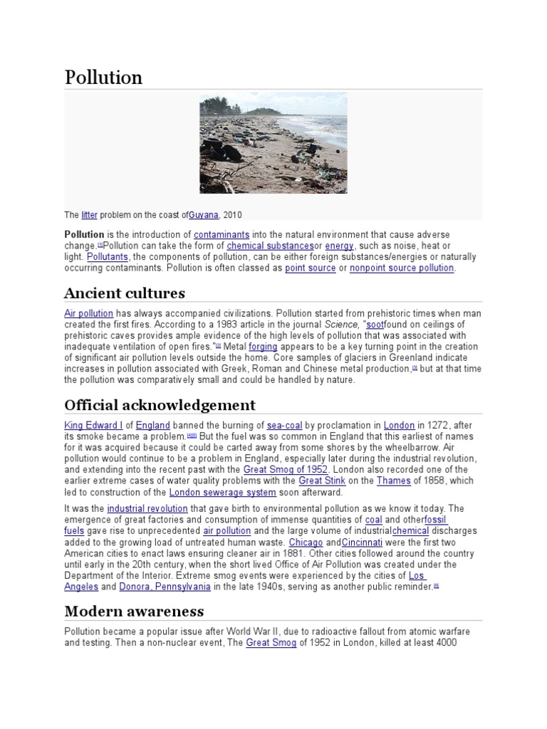 Environmental Pollution | PDF | Environmental Health | Pollution