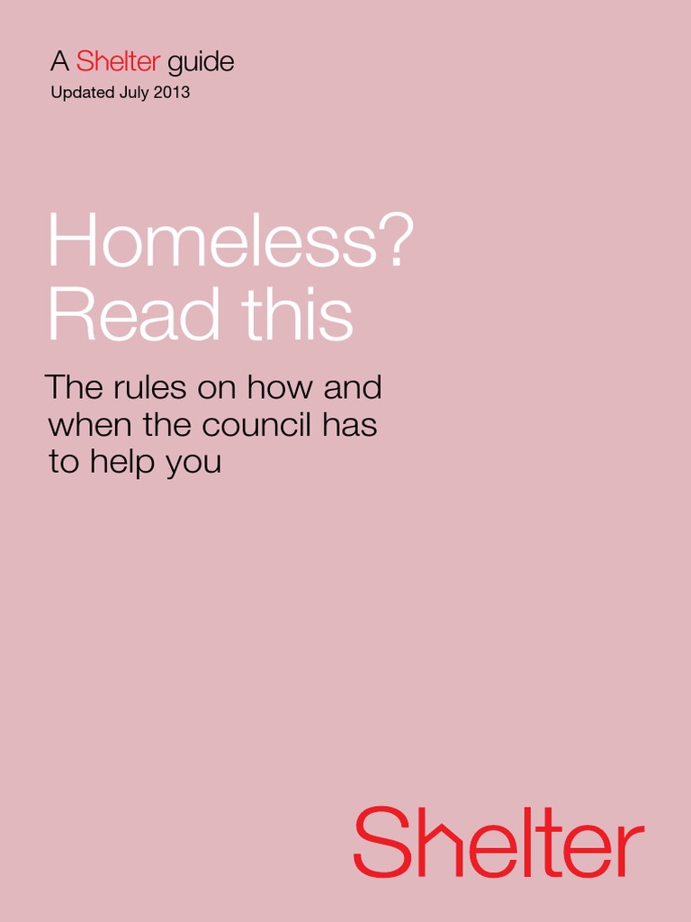 Homeless? Read This: The Rules On How and When The Council Has To Help ...