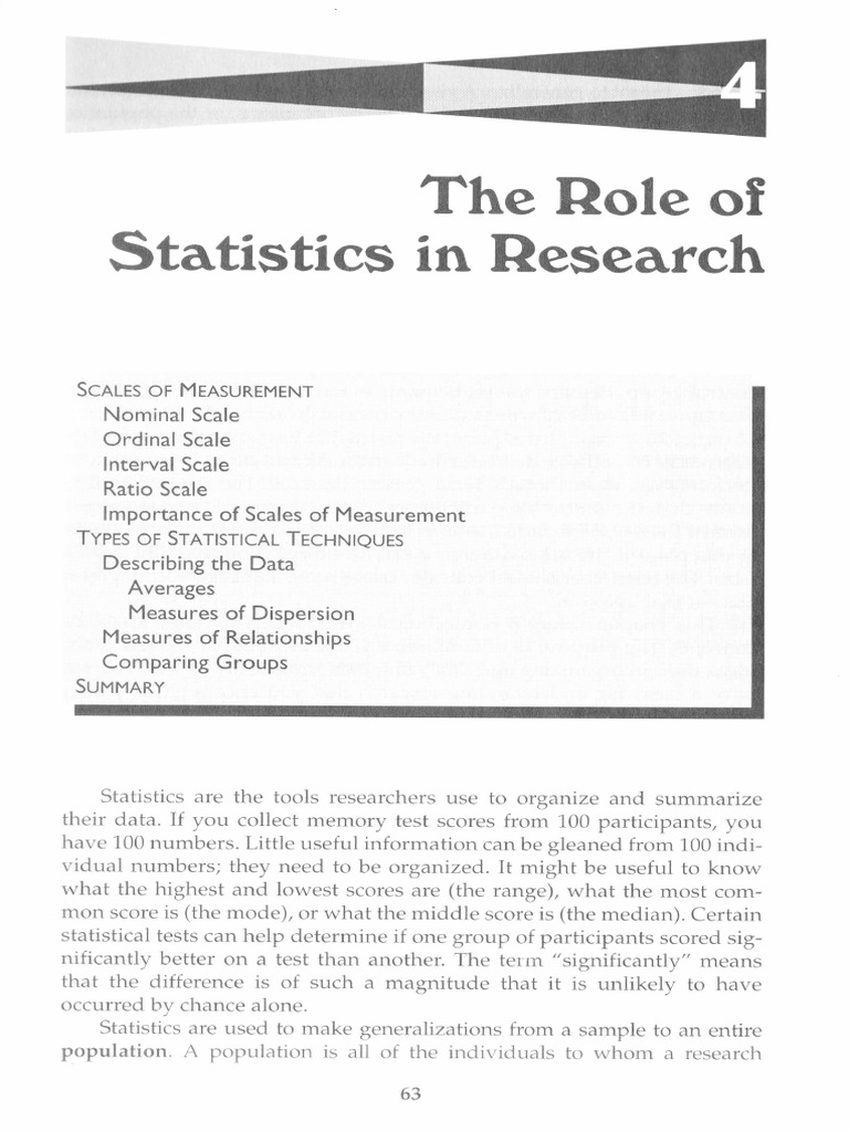 4 Role of Statistics in Research | PDF | Correlation And Dependence ...