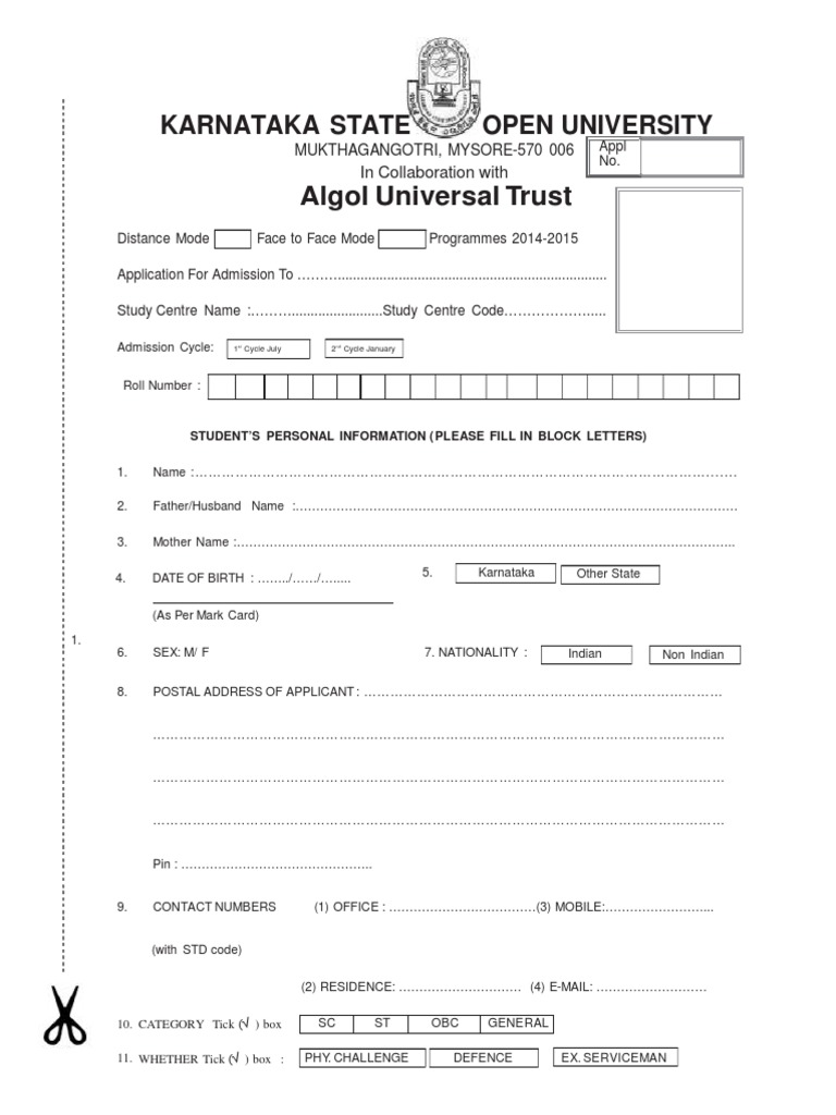 Ksou Form Sem-Year | PDF | Government Information | Government