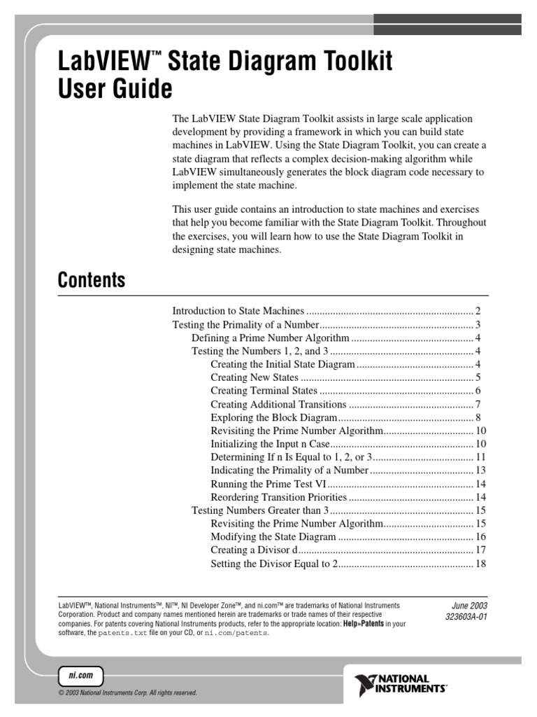Labview State Diagram Toolkit User Guide: © 2003 National Instruments ...