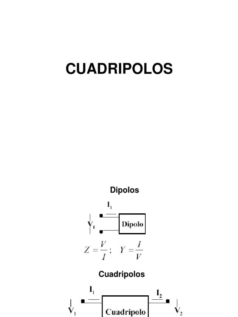 9 Cuadripolos | PDF | Impedancia eléctrica | Matriz (Matemáticas)