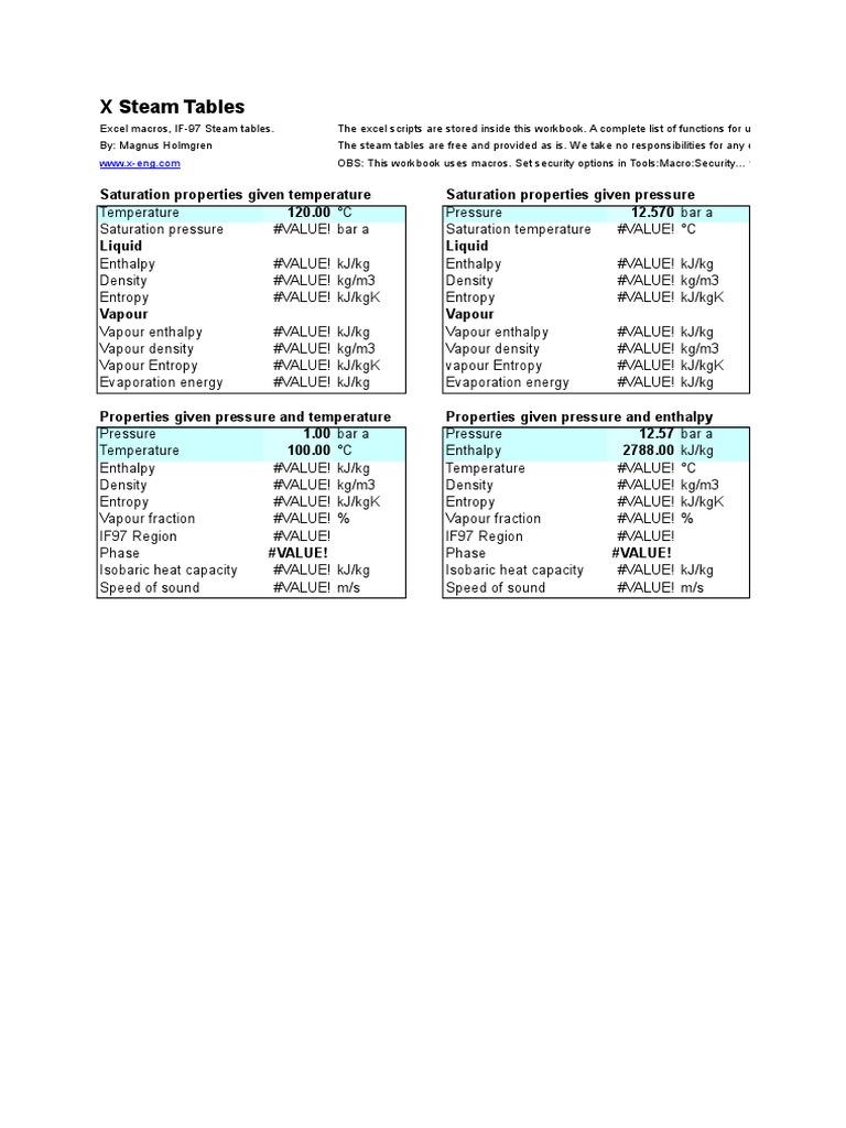 Steam Tables | Download Free PDF | Enthalpy | Heat Capacity