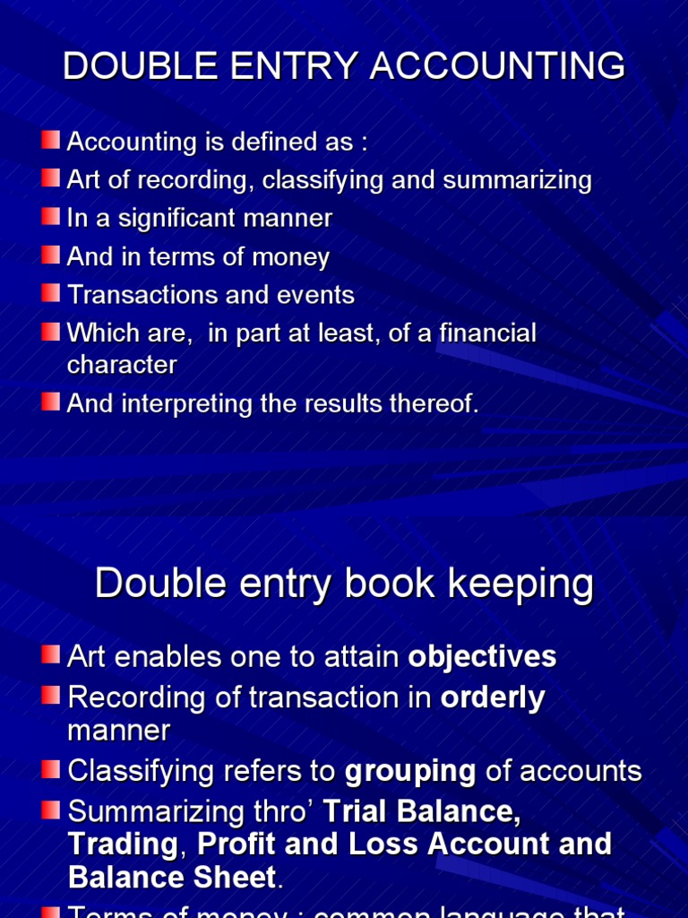 Double Entry Accounting | PDF | Debits And Credits | Bookkeeping