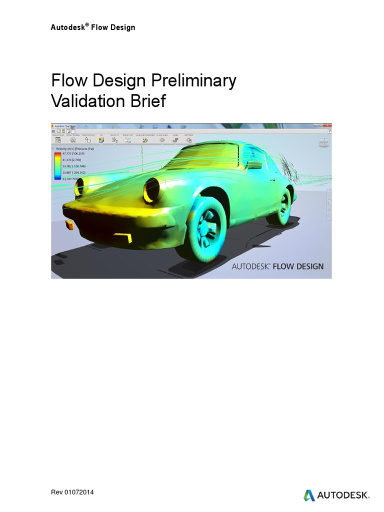 Flow Design Preliminary Validation Brief 01072014 | PDF | Wind Tunnel | Computational Fluid Dynamics